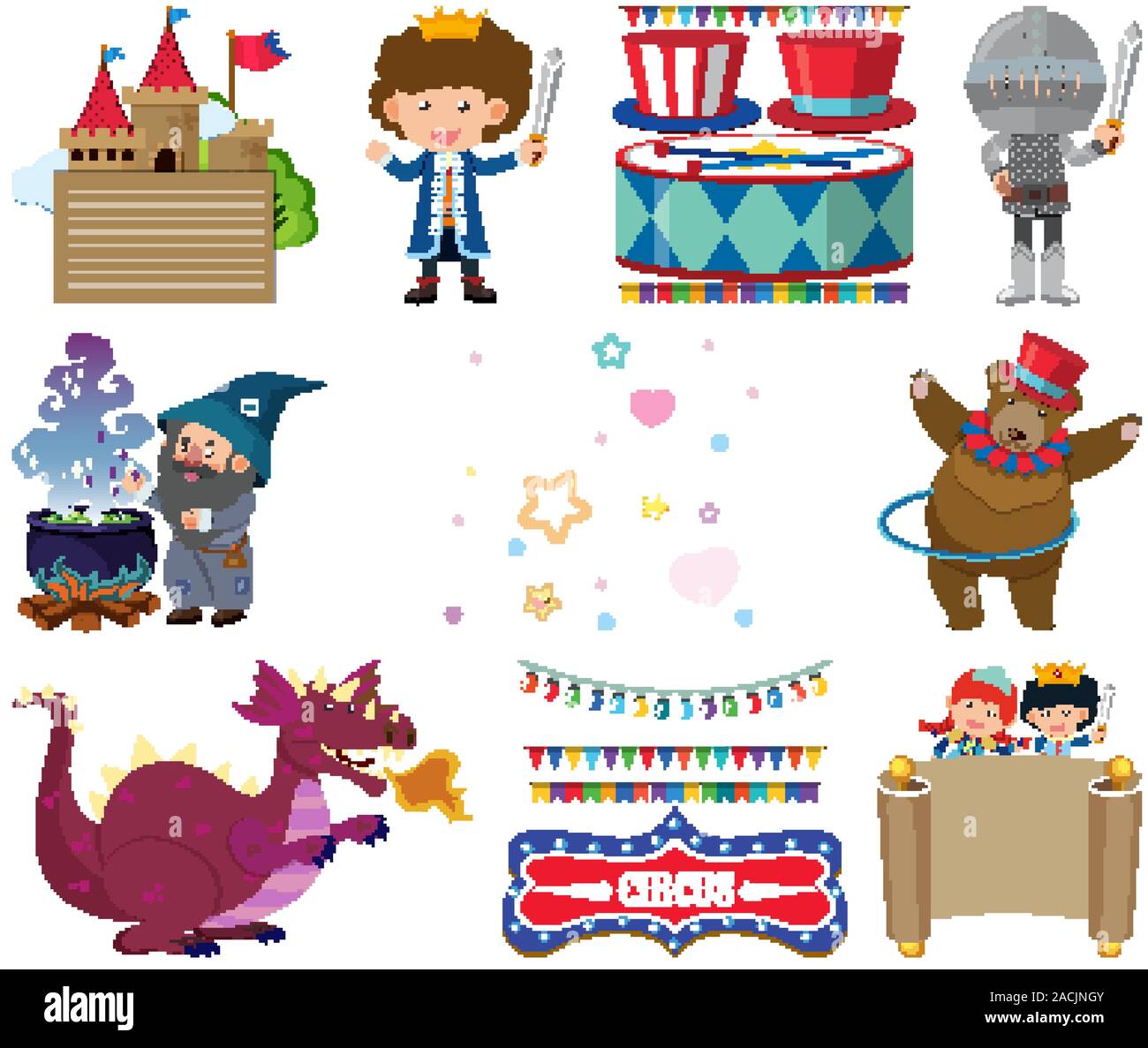 Set of many fairytale characters illustration Stock Vector Image & Art ...