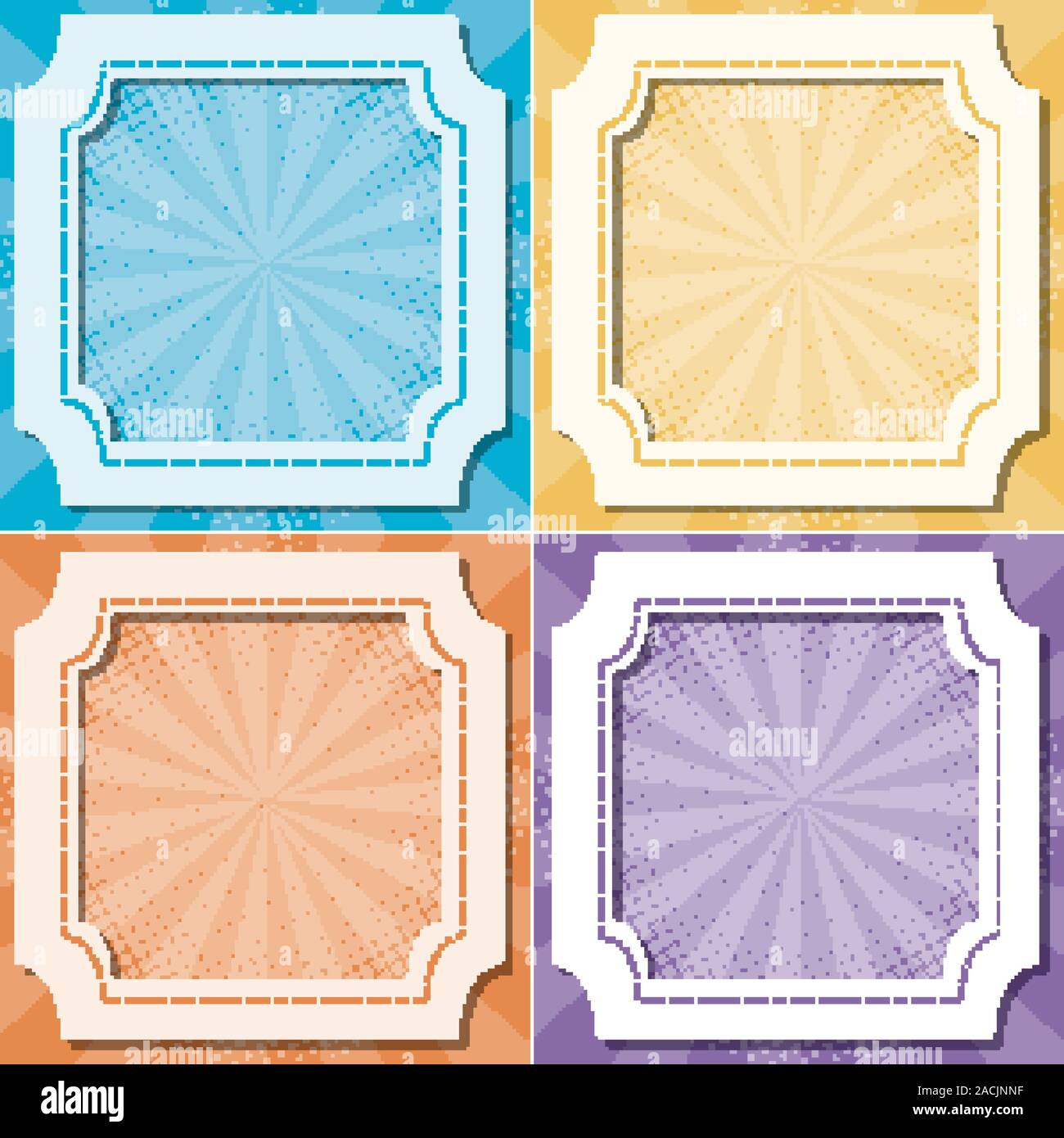 Four backgrounds with frame illustration Stock Vector Image & Art - Alamy