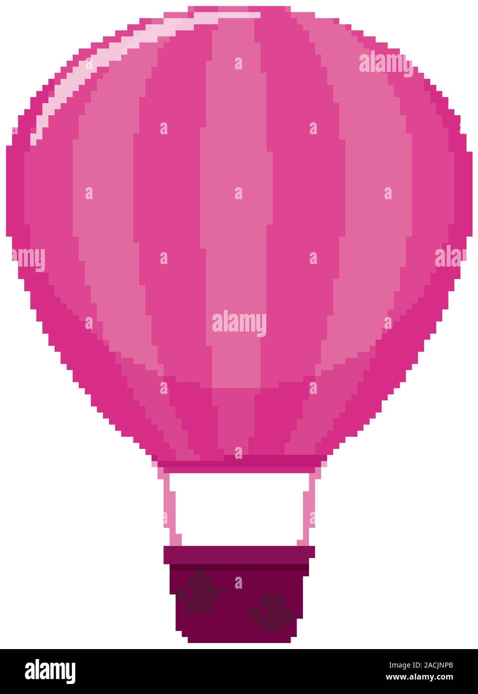 Single picture of pink hot air balloon illustration Stock Vector Image ...