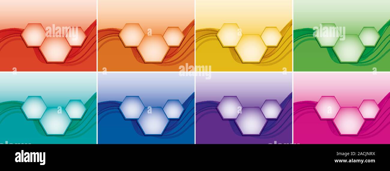 Background design with abstract patterns in many colors illustration ...