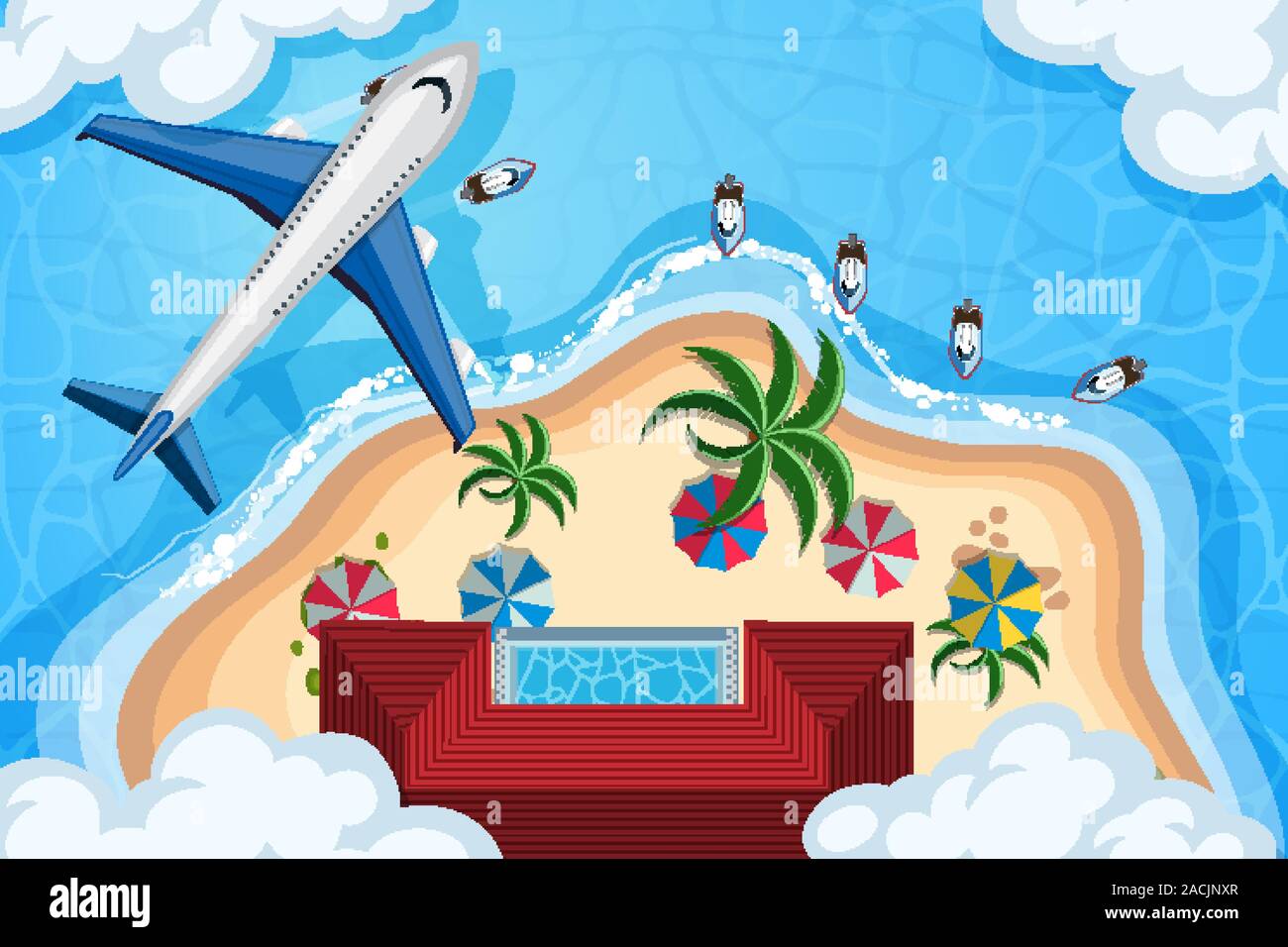 Set of aerial view scenes illustration Stock Vector Image & Art - Alamy