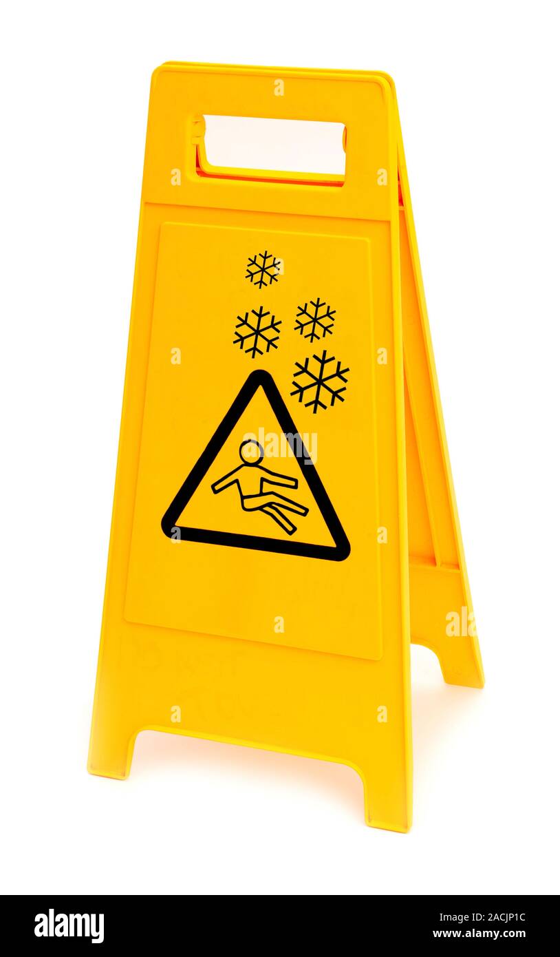 Snow hazard warning sign Stock Photo - Alamy