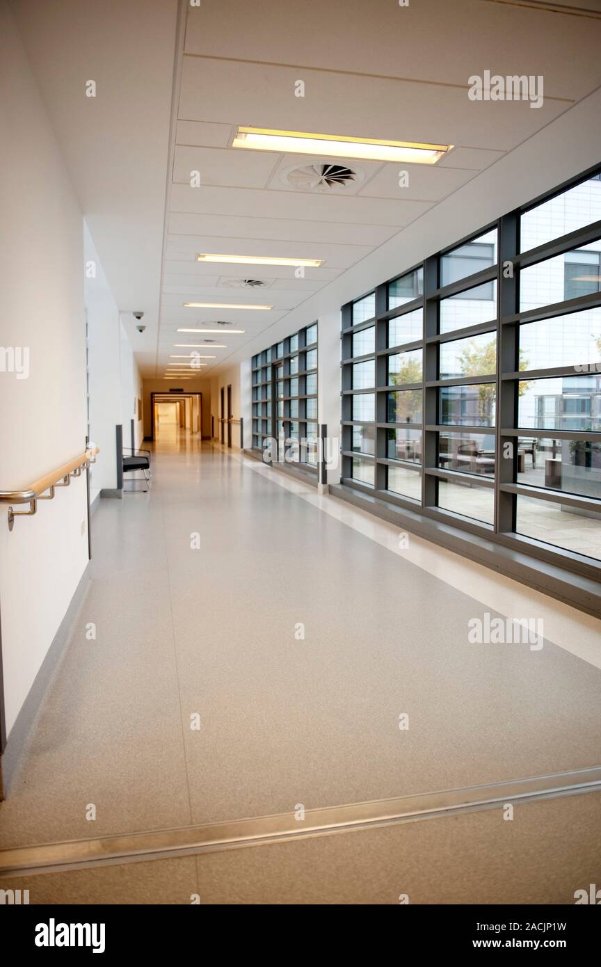Hospital corridor. Corridors and other access routes in hospitals are ...
