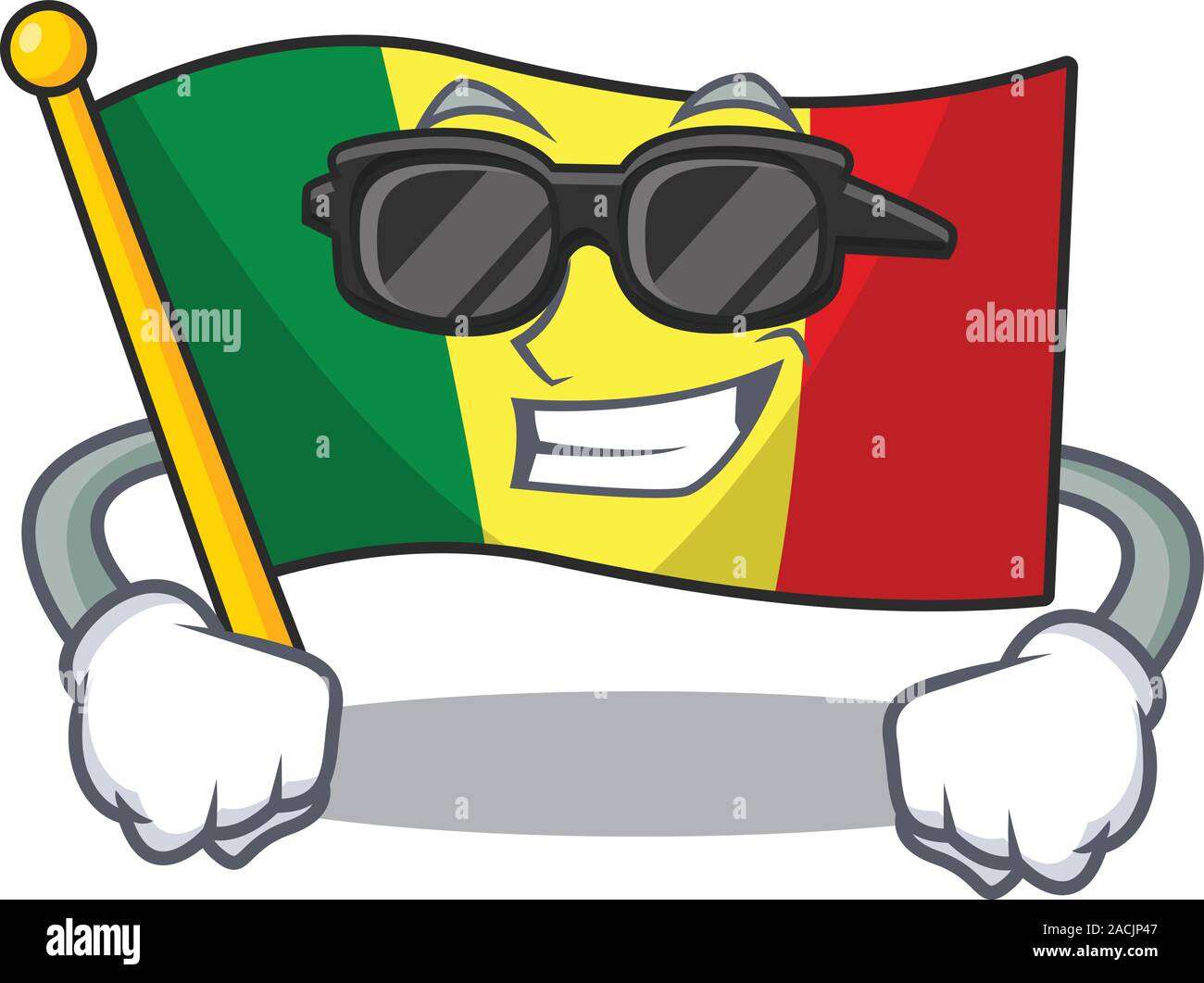 Super cool flag mali character wearing black glasses Stock Vector Image ...