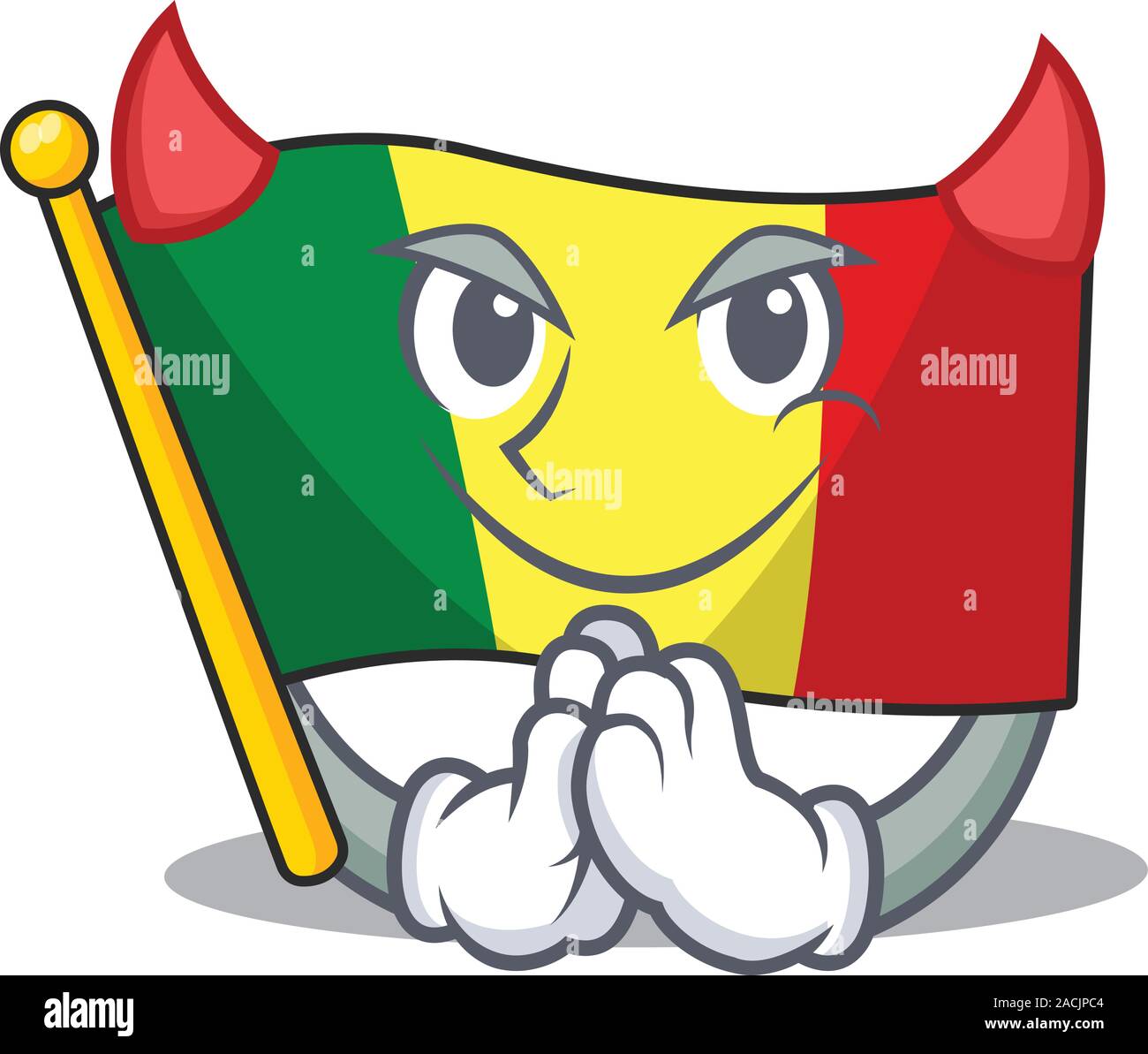 Waving flag mali on Stock Vector Images - Alamy