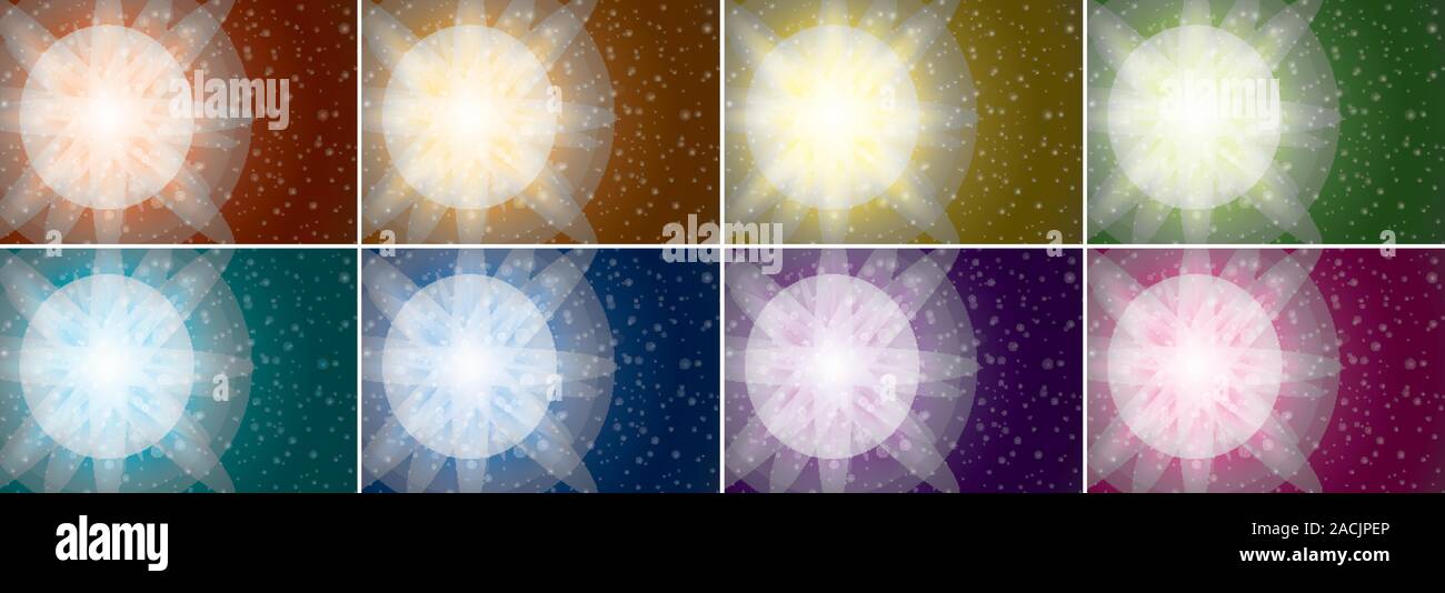 Background design with bright lights in many colors illustration Stock ...