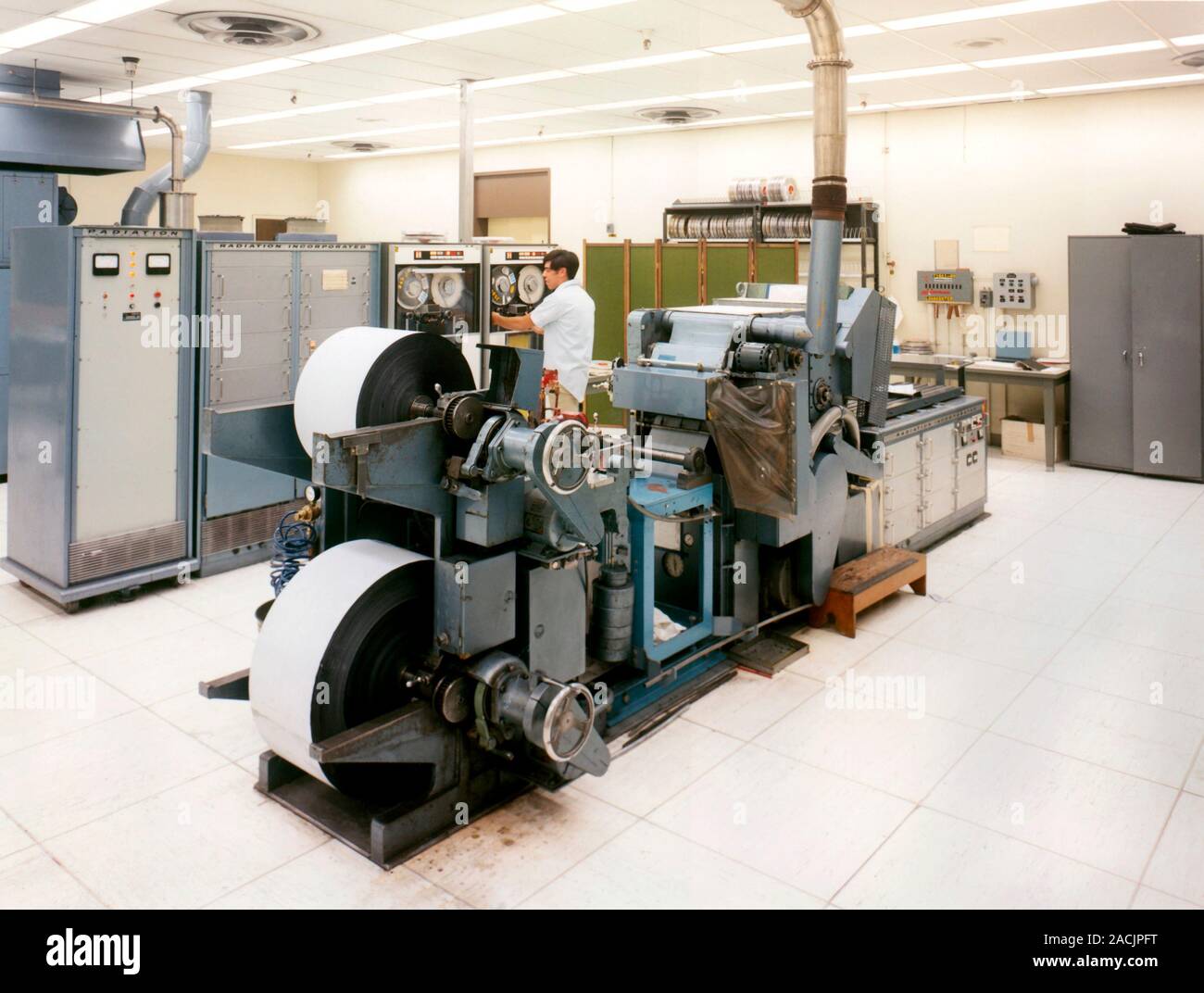 Early computer printer. This machine was known as the Radiation Printer ...
