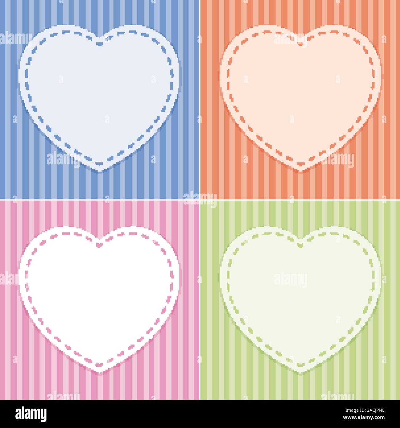 Background template with heart frame illustration Stock Vector Image ...