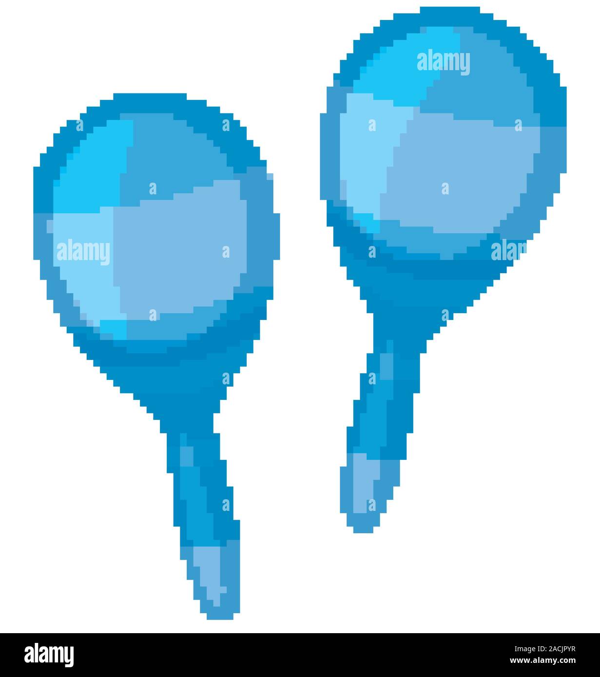 Isolated of pair of maracas in blue color illustration Stock Vector ...