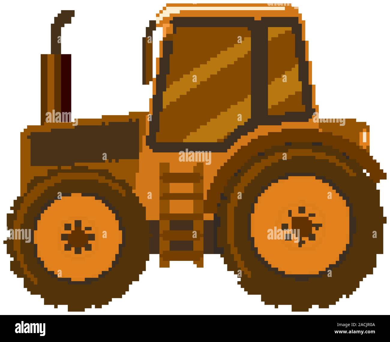 Single picture of orange tractor illustration Stock Vector Image & Art ...