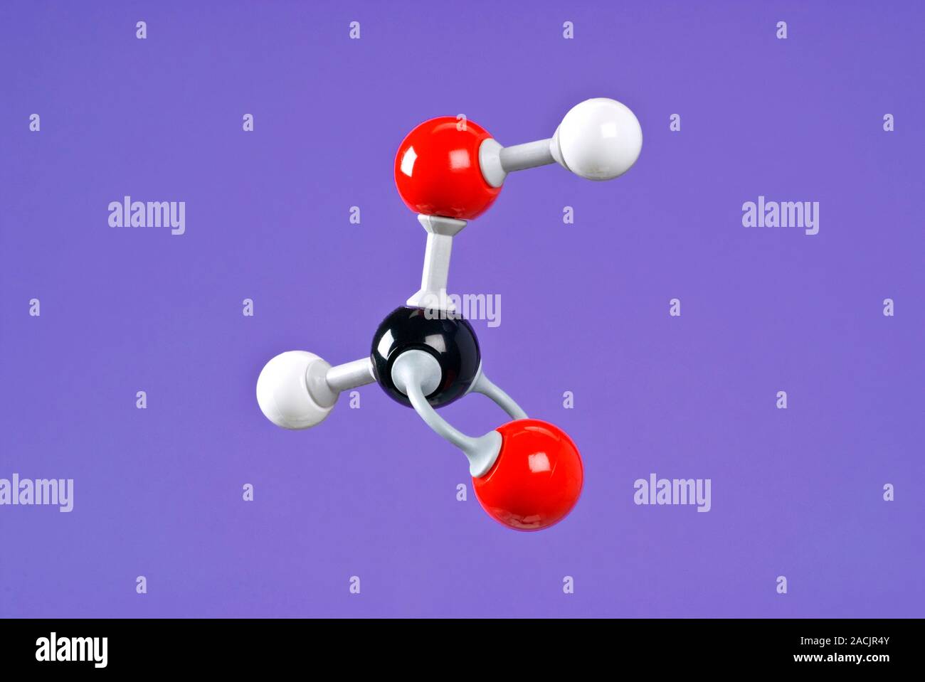 Methanoic acid, molecular model. Also called formic acid, this chemical ...