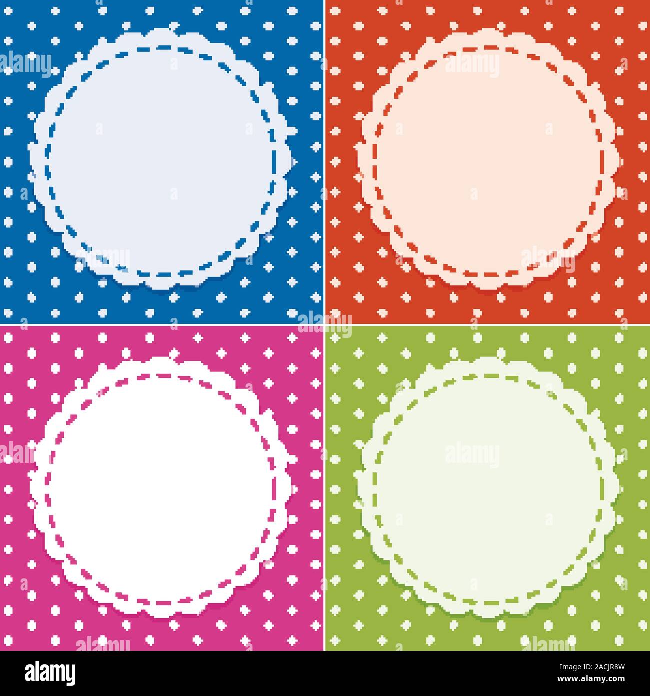 Background template with round frame illustration Stock Vector Image ...