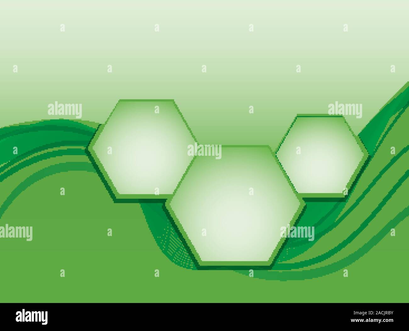 Background design with green hexagon patterns illustration Stock Vector ...
