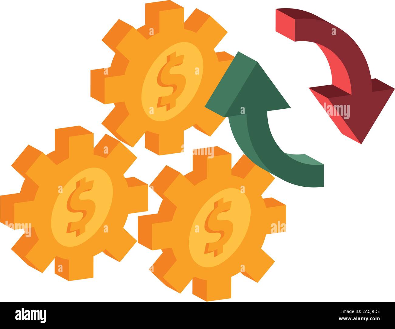 gears with money symbols icons Stock Vector Image & Art - Alamy