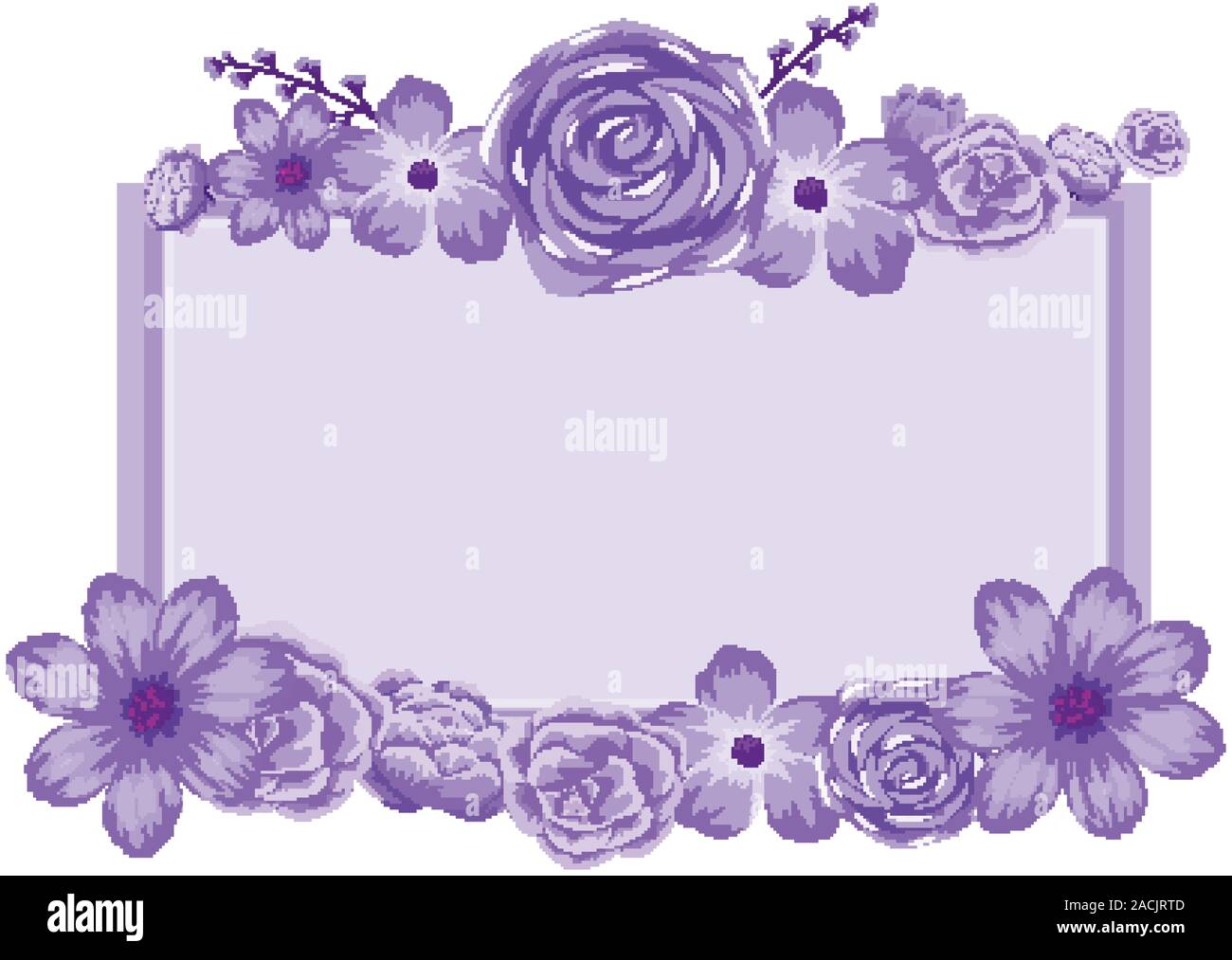 Background design with purple flowers illustration Stock Vector Image ...