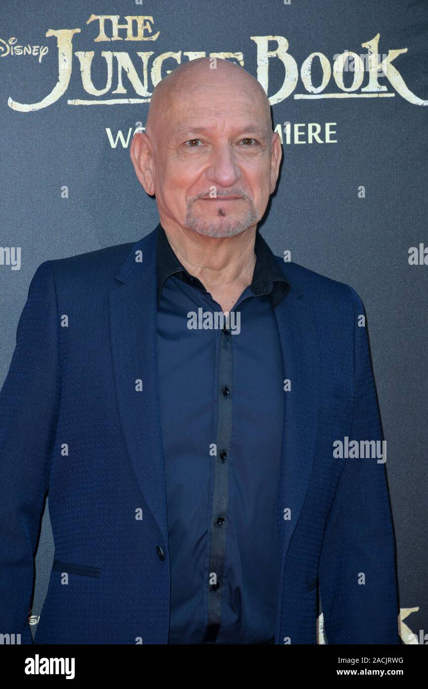 LOS ANGELES, CA. April 4, 2016. Actor Sir Ben Kingsley at the world ...