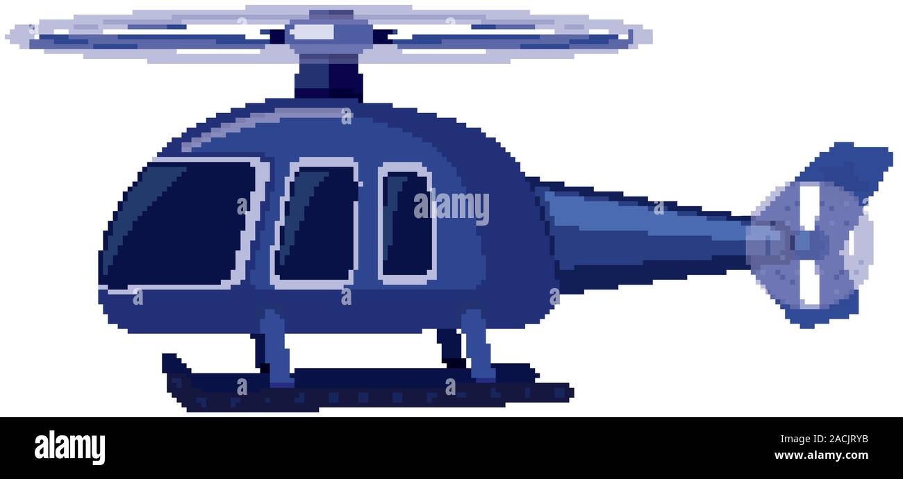 Single picture of blue helicopter illustration Stock Vector Image & Art ...