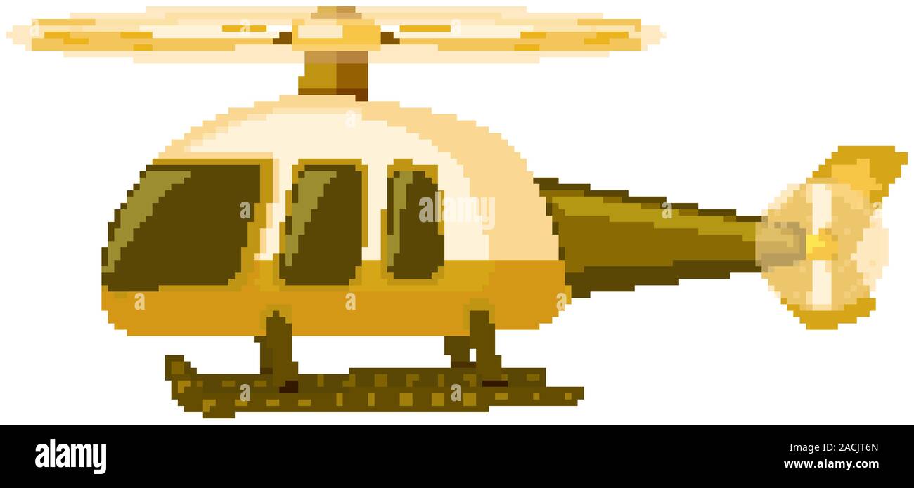 Yellow helicopter on white background illustration Stock Vector Image ...
