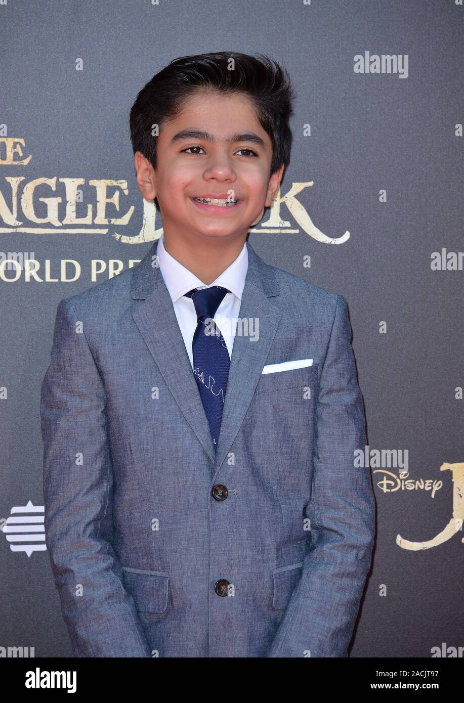 LOS ANGELES, CA. April 4, 2016. Actor Neel Sethi at the world premiere ...
