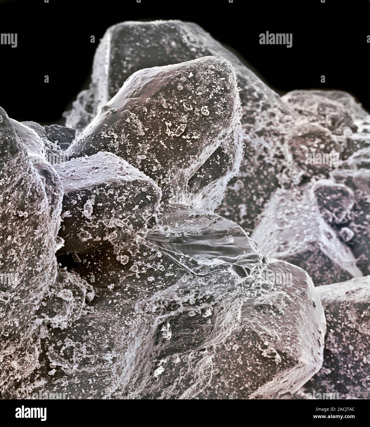 Sugar, scanning electron micrograph (SEM Stock Photo - Alamy