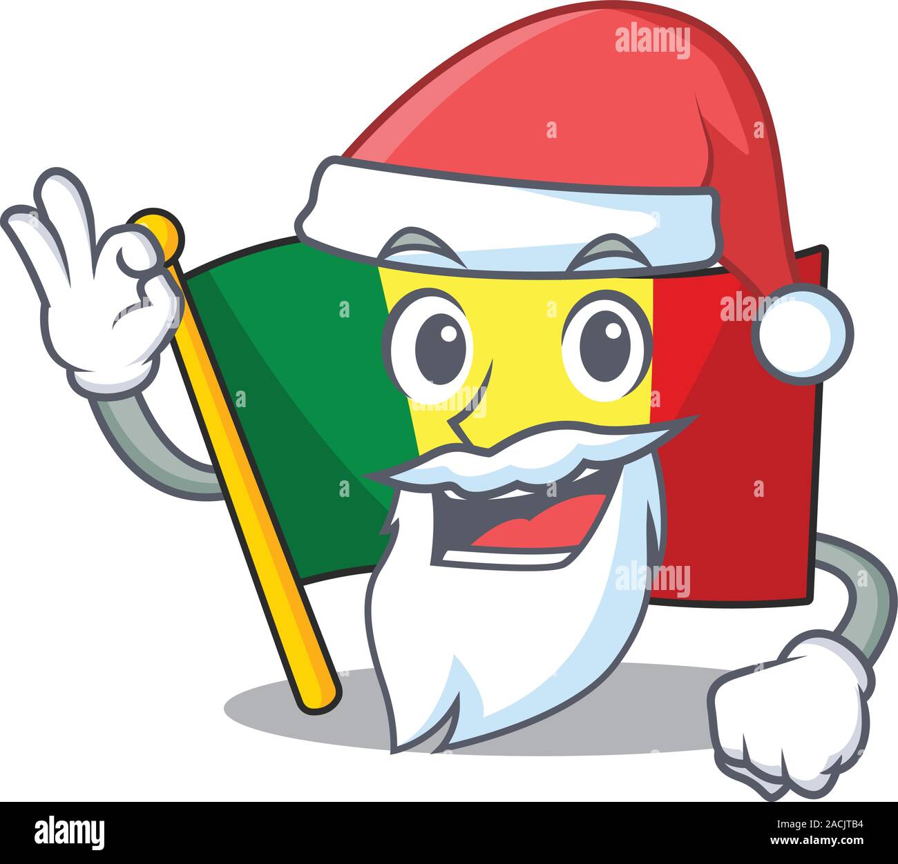 Flag mali in Santa cartoon character design Stock Vector Image & Art ...