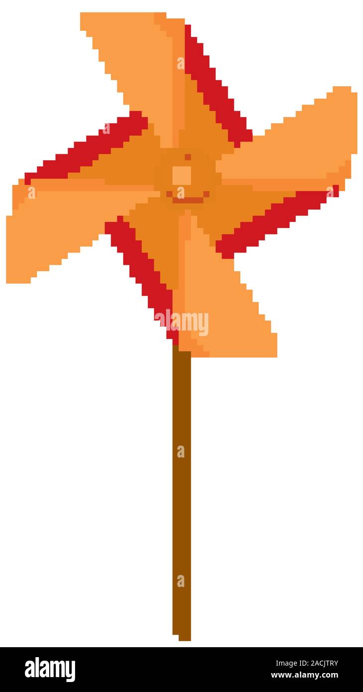 Wind spinner in orange color illustration Stock Vector Image & Art - Alamy