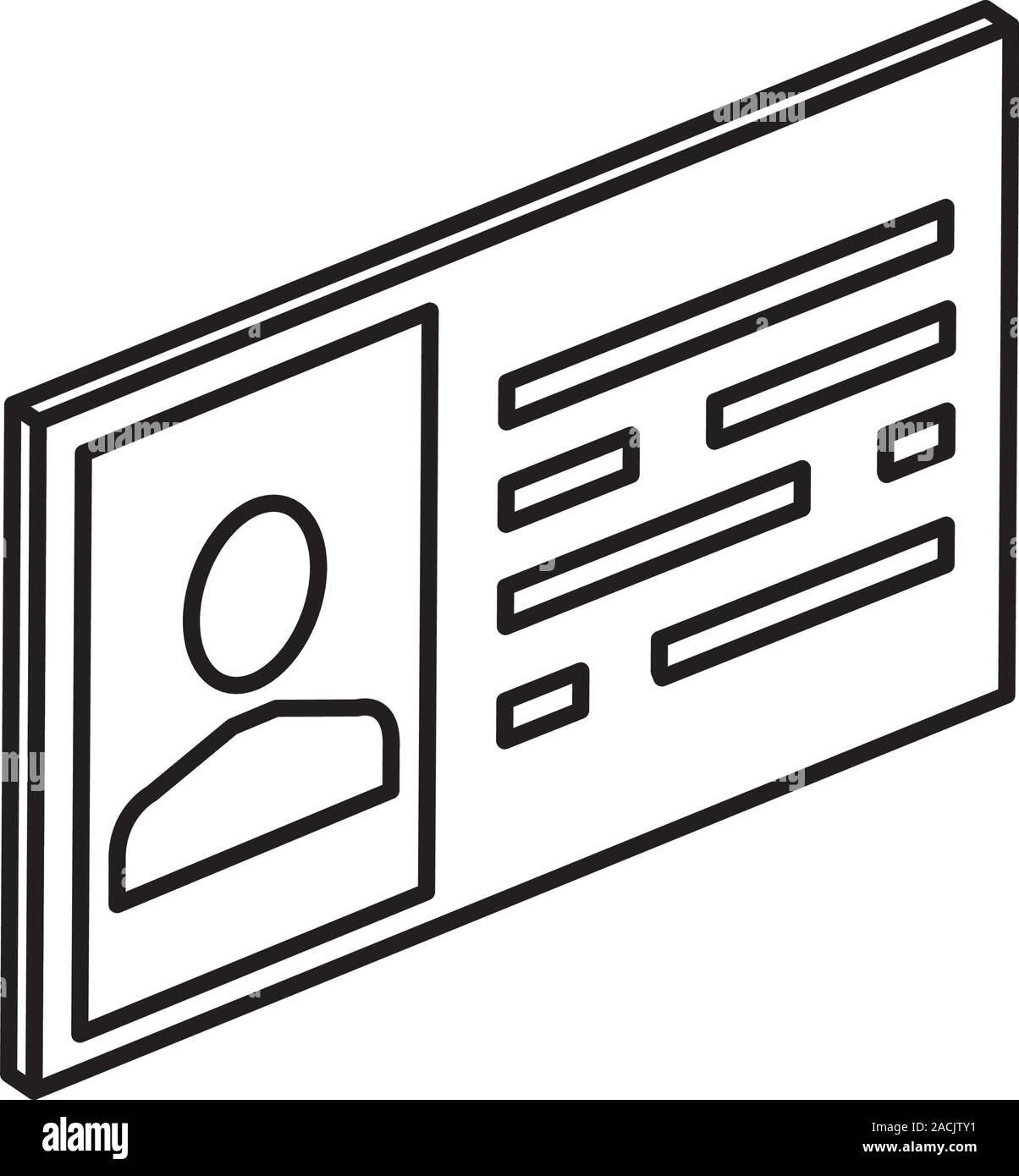 Isolated isometric profile vector design Stock Vector Image & Art - Alamy