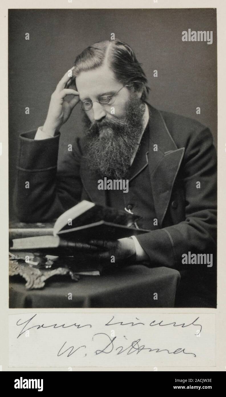 William Dittmar (1859-1951), German chemist. In 1884 Dittmar calculated ...