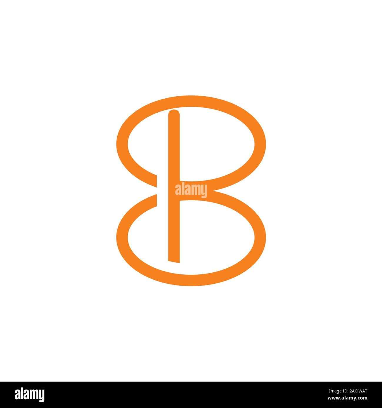 letter b loop line linked logo vector Stock Vector Image & Art - Alamy
