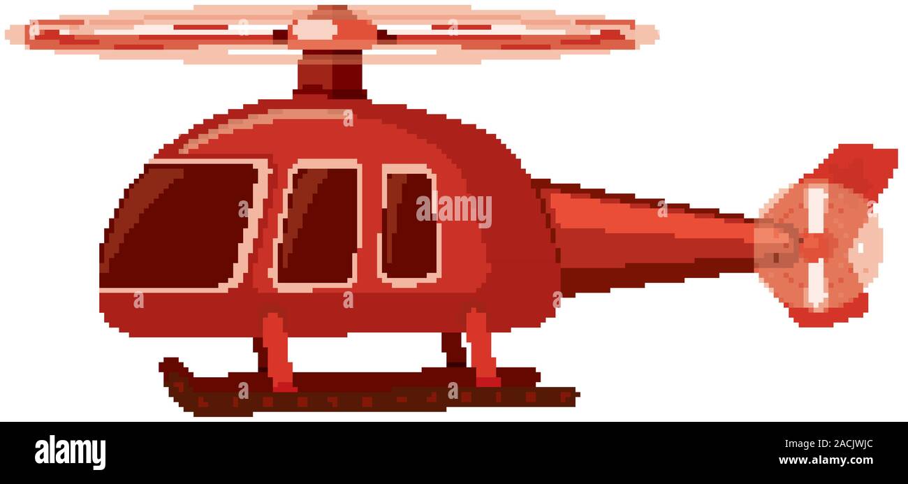 Single picture of red helicopter illustration Stock Vector Image & Art ...