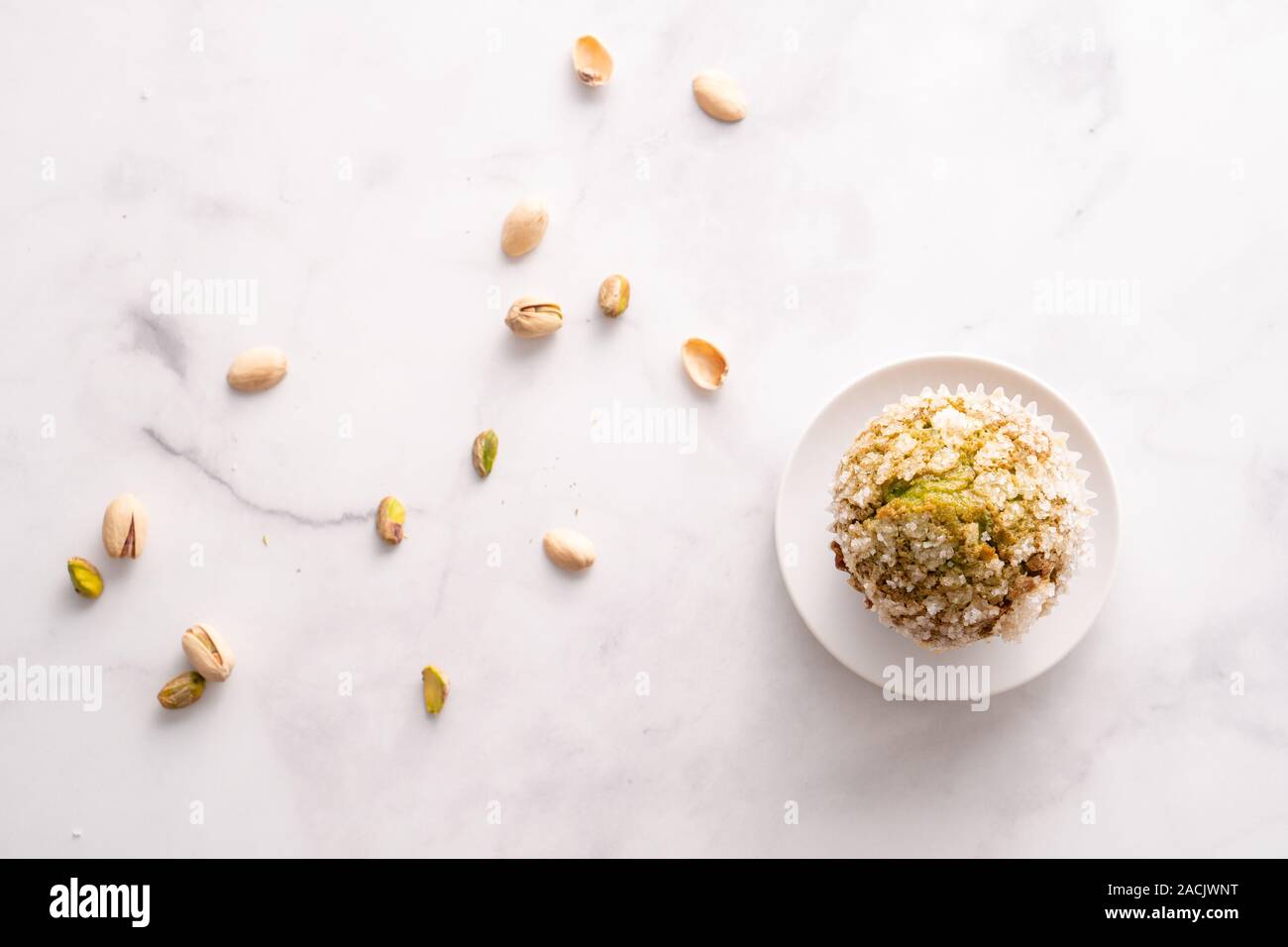 Homemade pistachio muffins with sugar crystals Stock Photo - Alamy