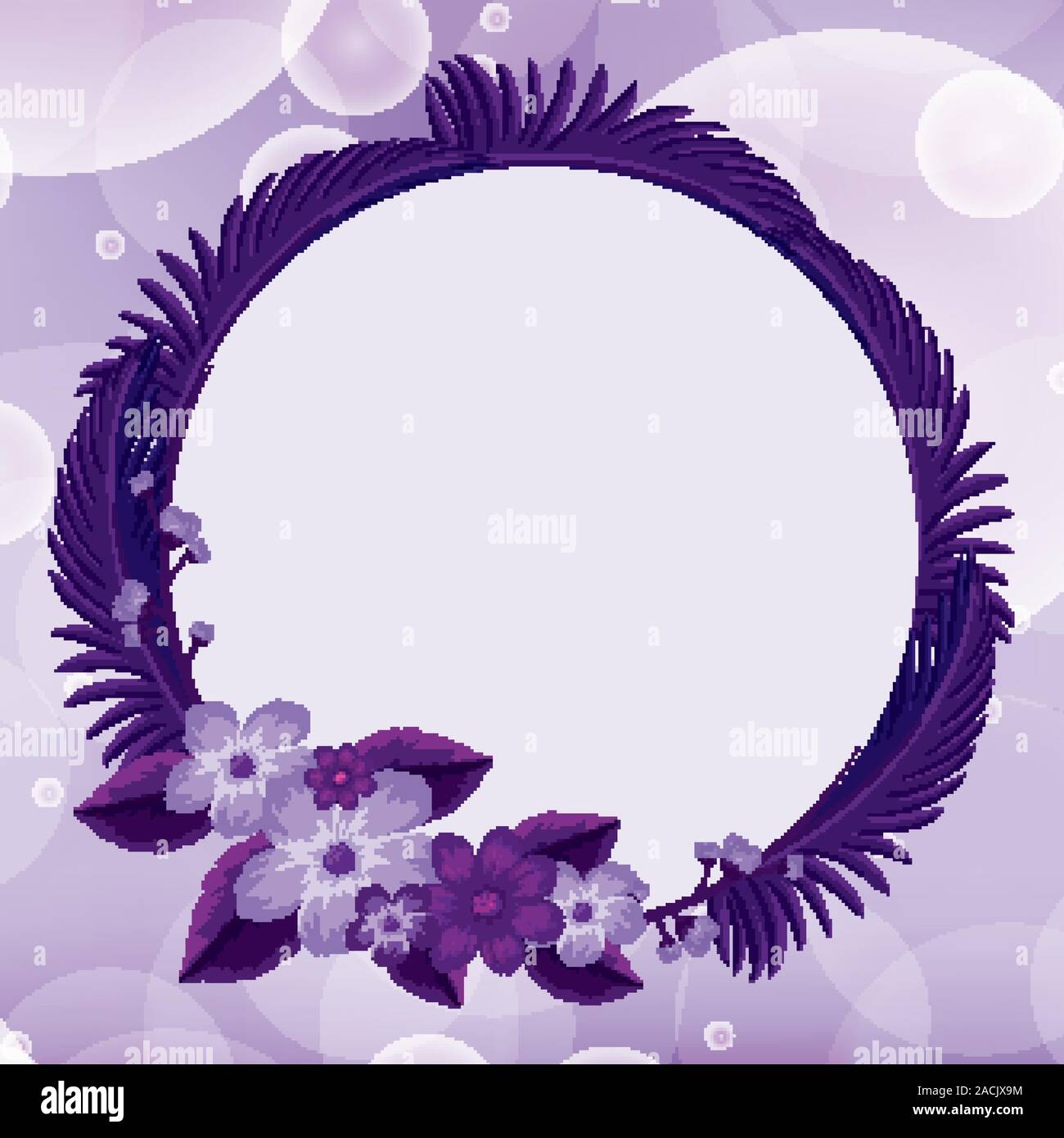 Background design with purple flowers illustration Stock Vector Image ...