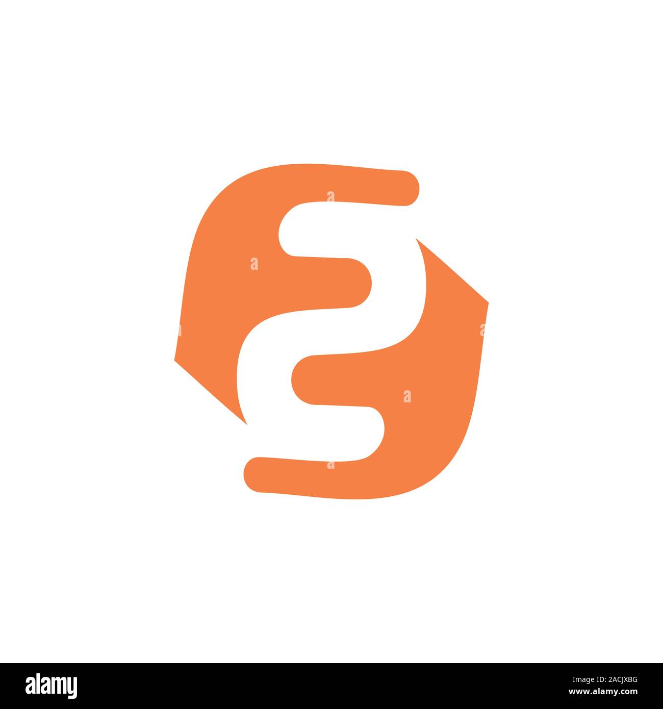 two hand symbol logo vector Stock Vector Image & Art - Alamy