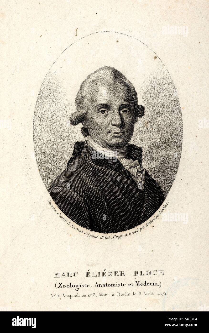 Marcus Elieser Bloch (1723-1799), German physician, anatomist and ...