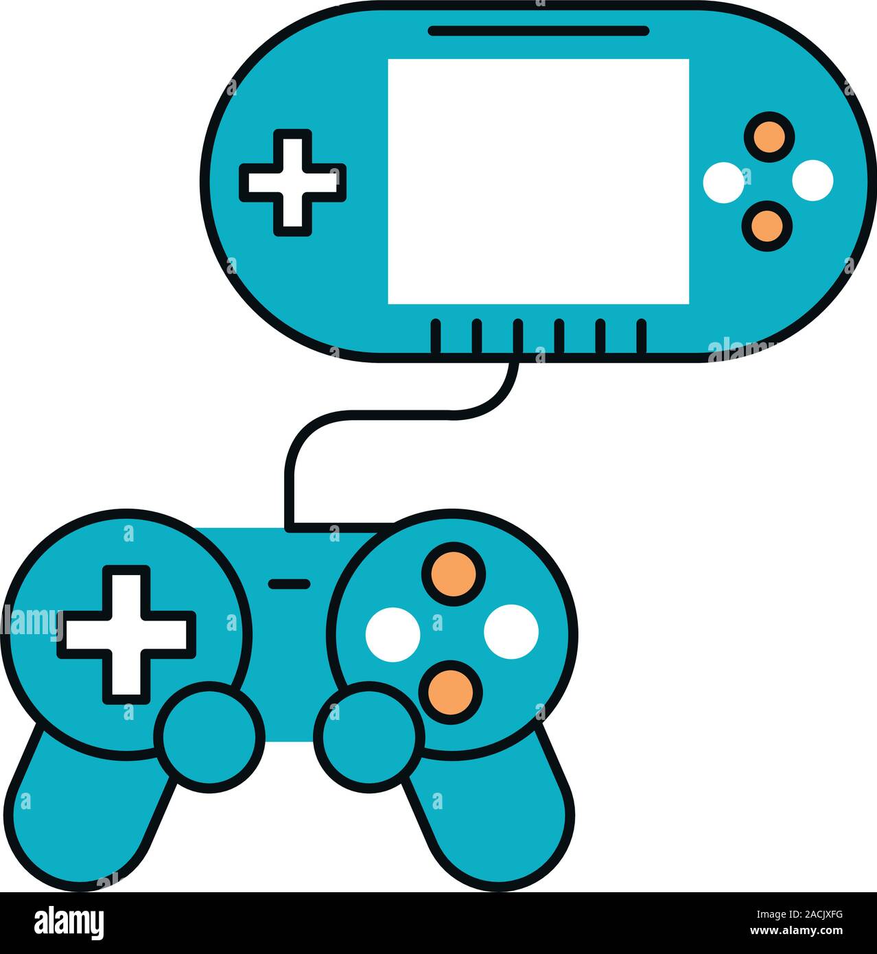 video game control with display handle icon Stock Vector Image & Art ...