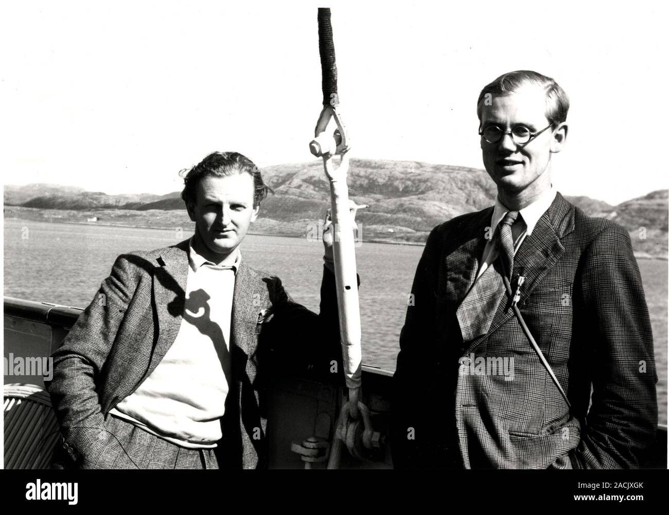 W. N. Croft (right), British geologist. Croft was the Falkland Islands ...