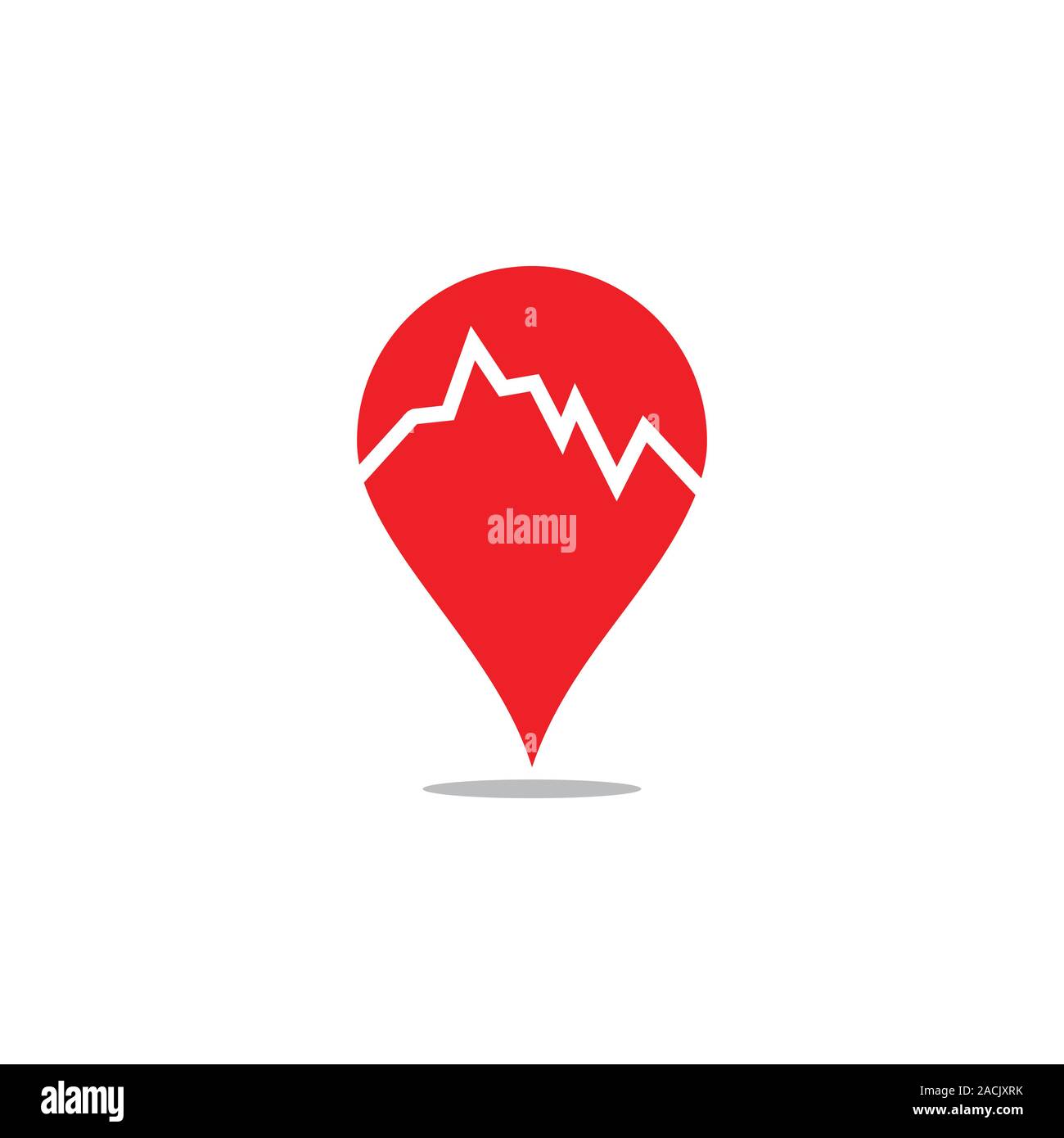 Map pin symbol mountain hi-res stock photography and images - Alamy
