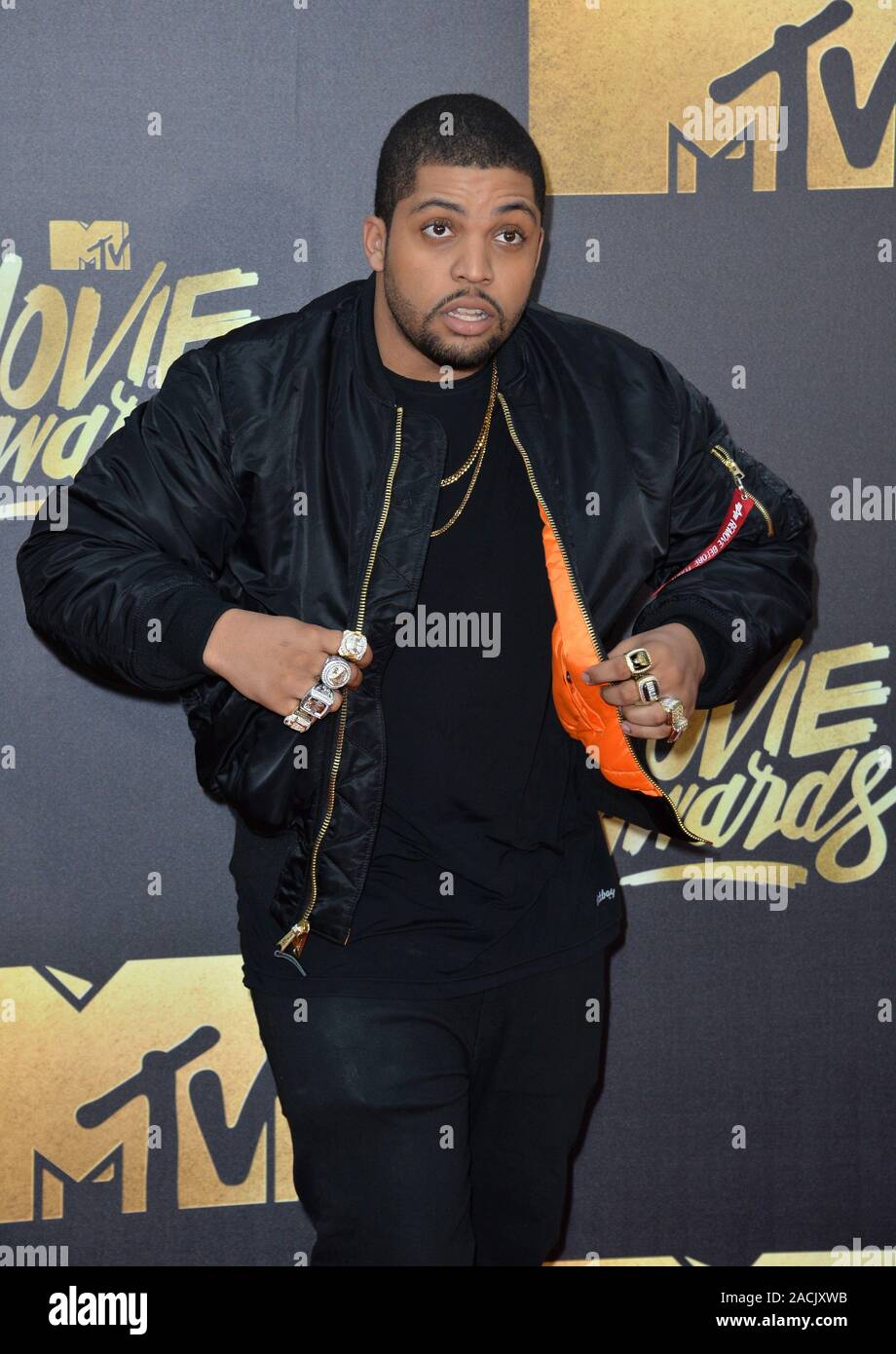 BURBANK, CA. April 9, 2016: O'Shea Jackson Jr. at the 2016 MTV Movie ...
