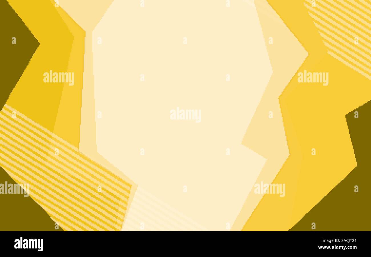 Background design with yellow abstract patterns illustration Stock ...