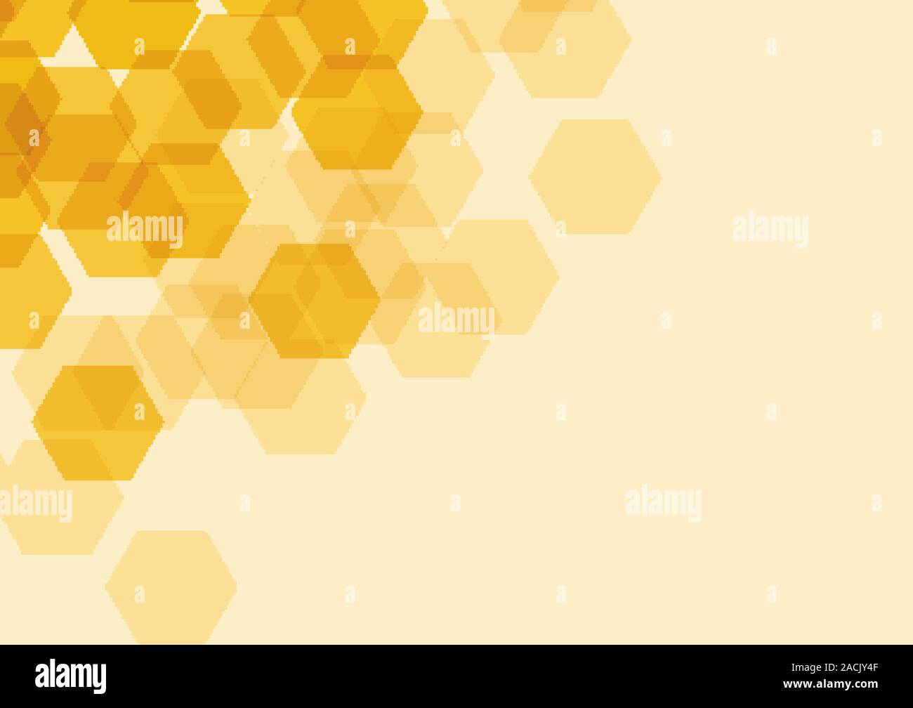 Background design with yellow hexagon shapes illustration Stock Vector ...