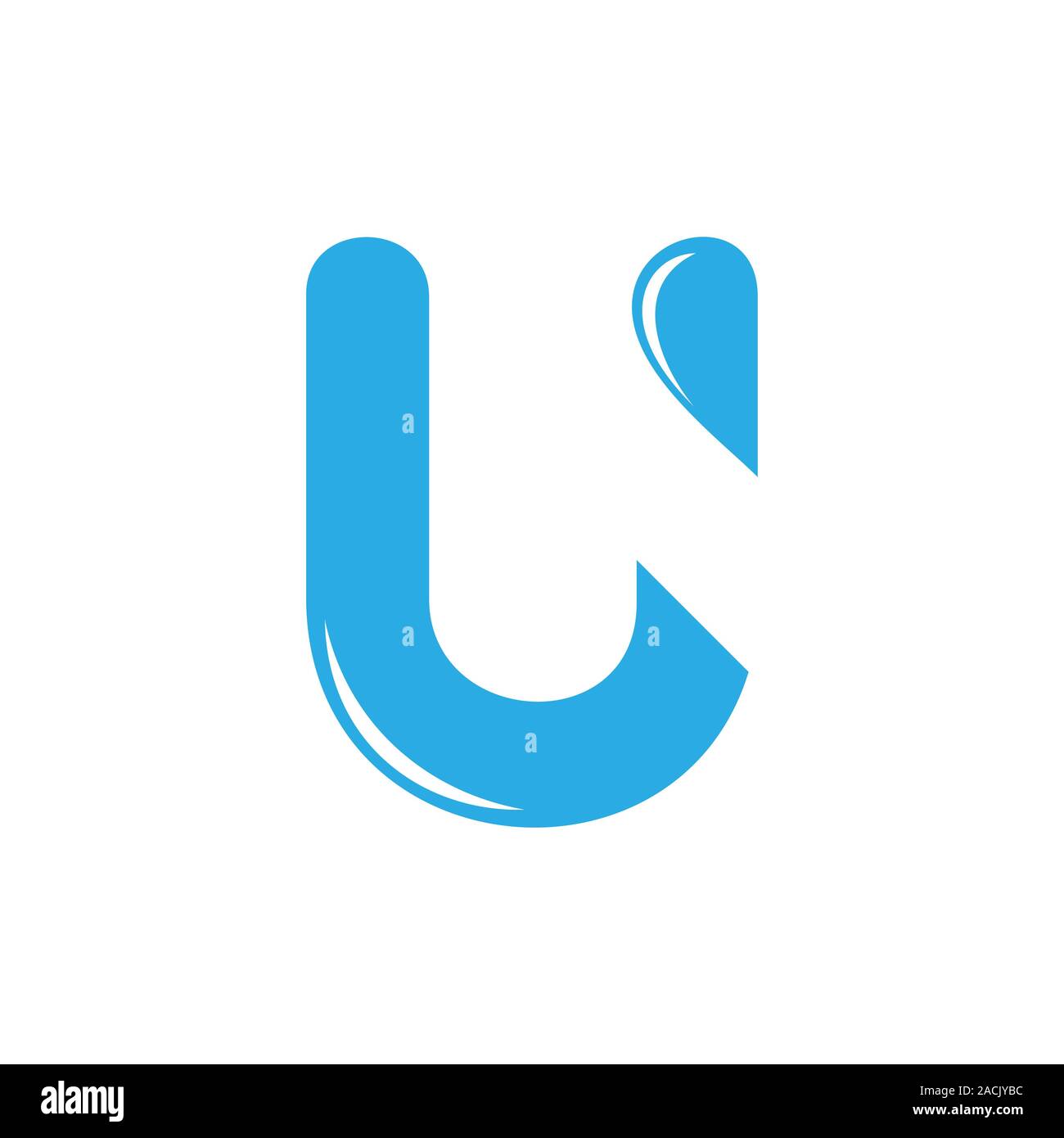 letter uj water drop blue logo vector Stock Vector Image & Art - Alamy