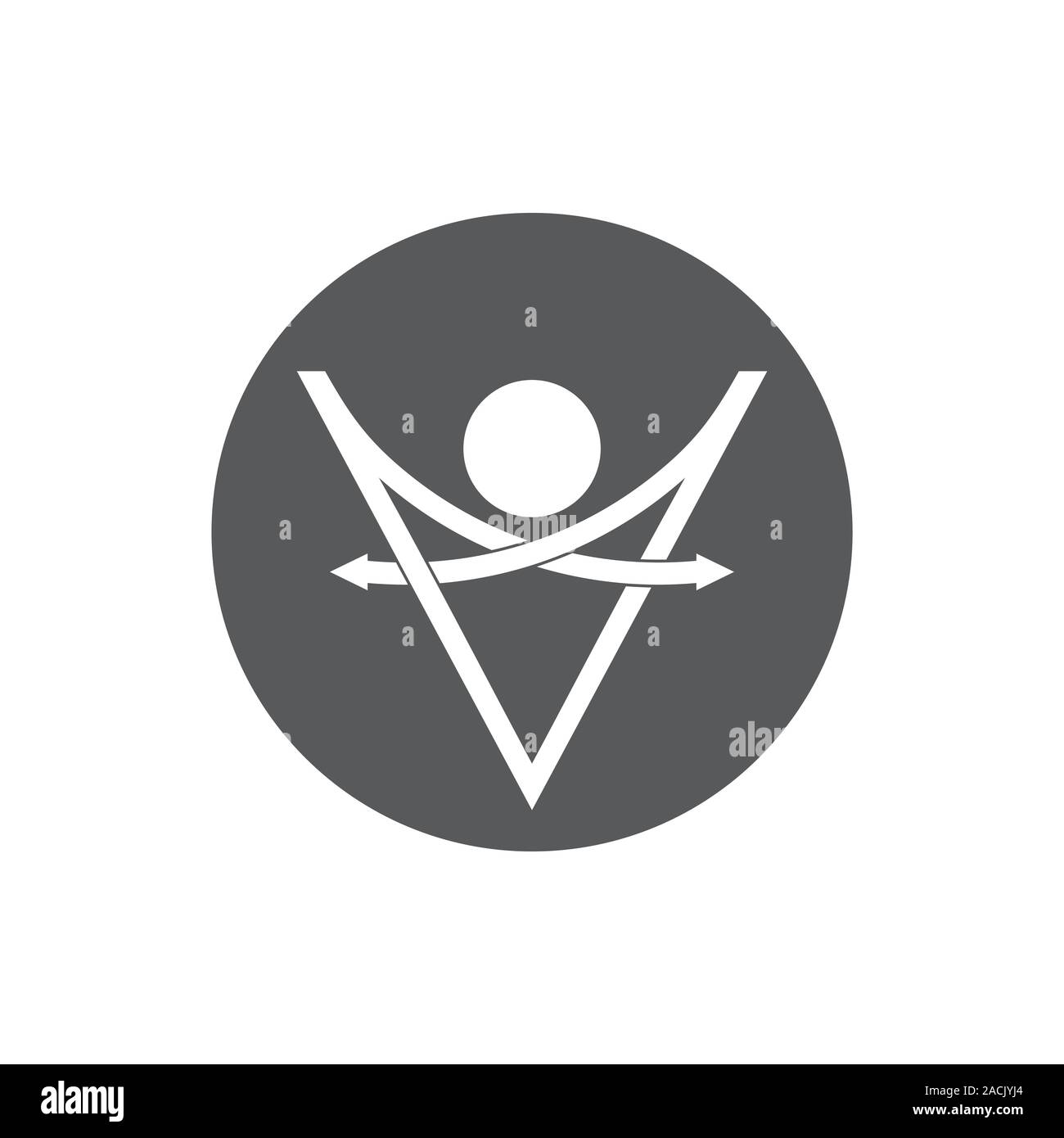 letter v thin line geometric arrow logo vector Stock Vector Image & Art ...