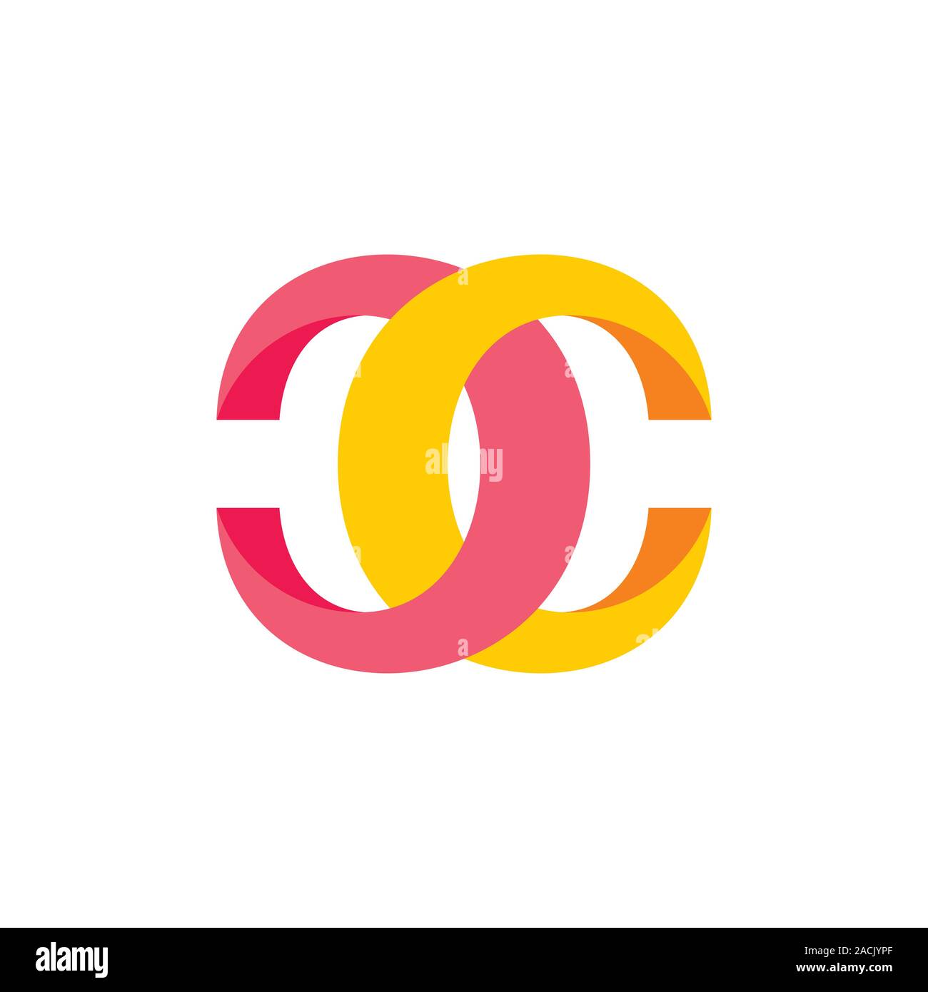 letter cc 3d linked logo vector Stock Vector Image & Art - Alamy