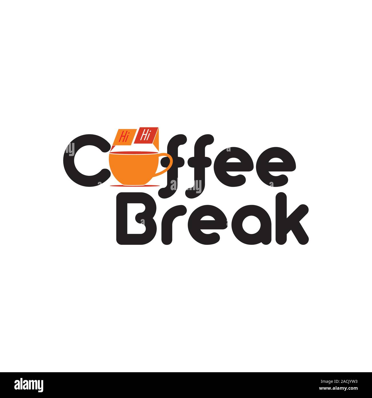 coffee break cup text symbol decoration vector Stock Vector Image & Art ...