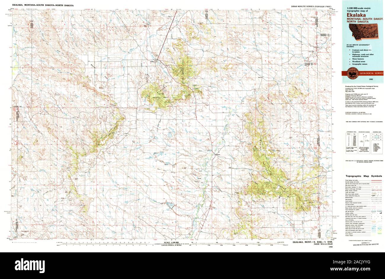 Ekalaka map hi-res stock photography and images - Alamy