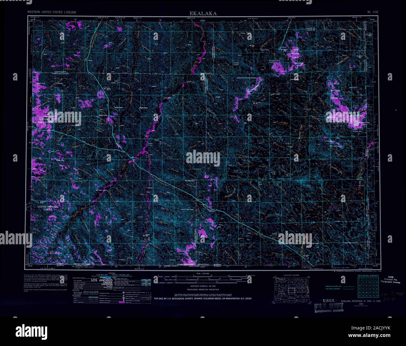 Ekalaka map hi-res stock photography and images - Alamy