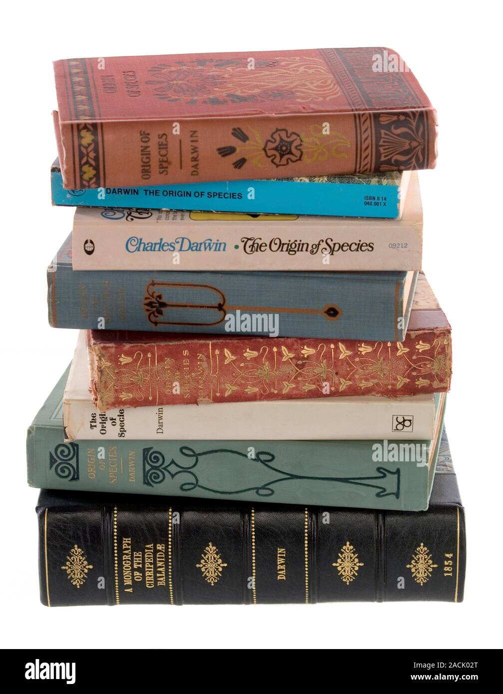Darwin's On the Origin of Species. Selection of seven hardback and ...