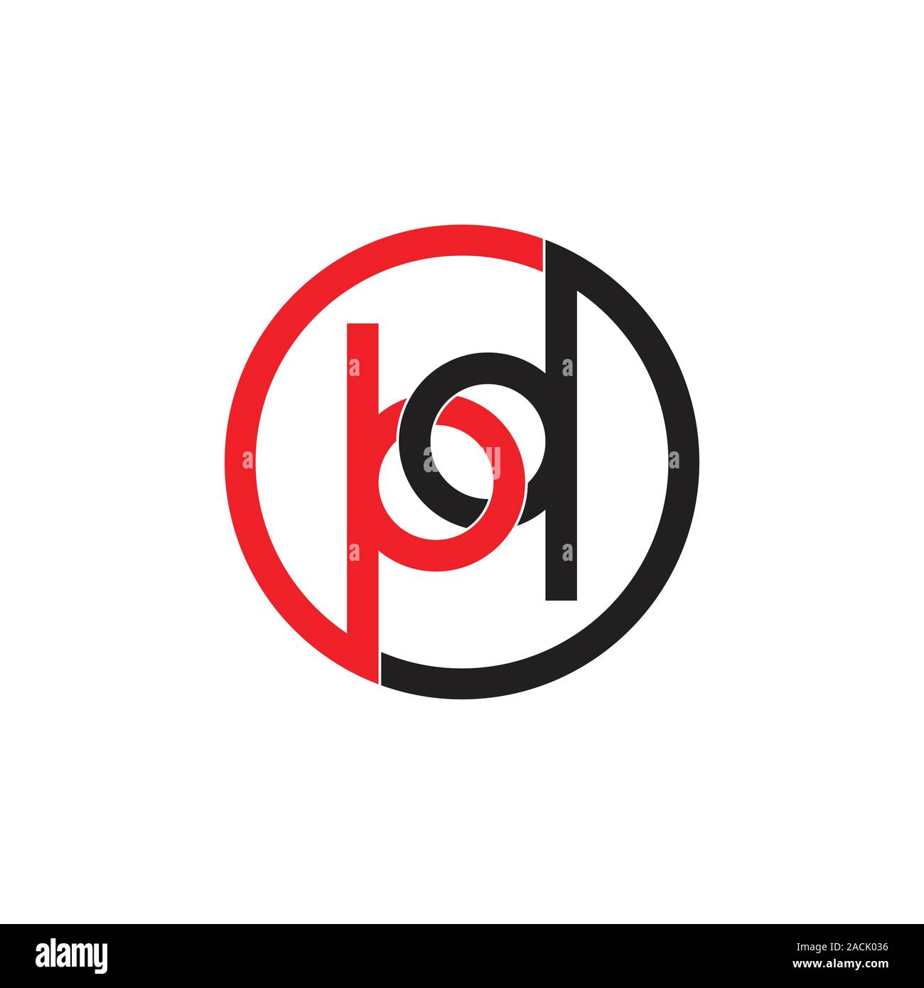 abstract letter hd circle linked logo vector Stock Vector Image & Art ...