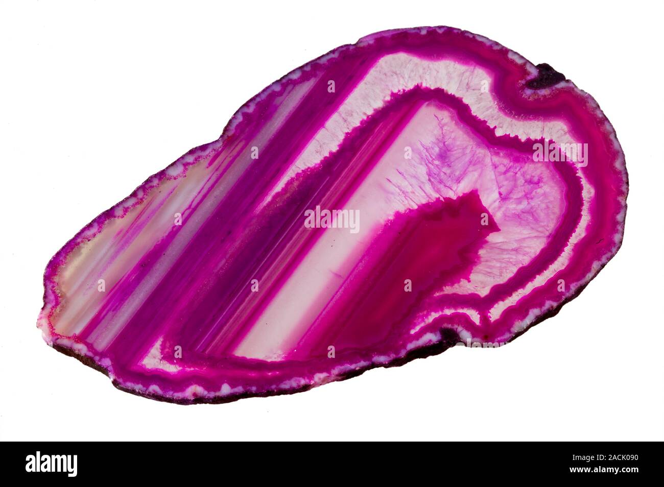 Dyed agate slice Stock Photo - Alamy