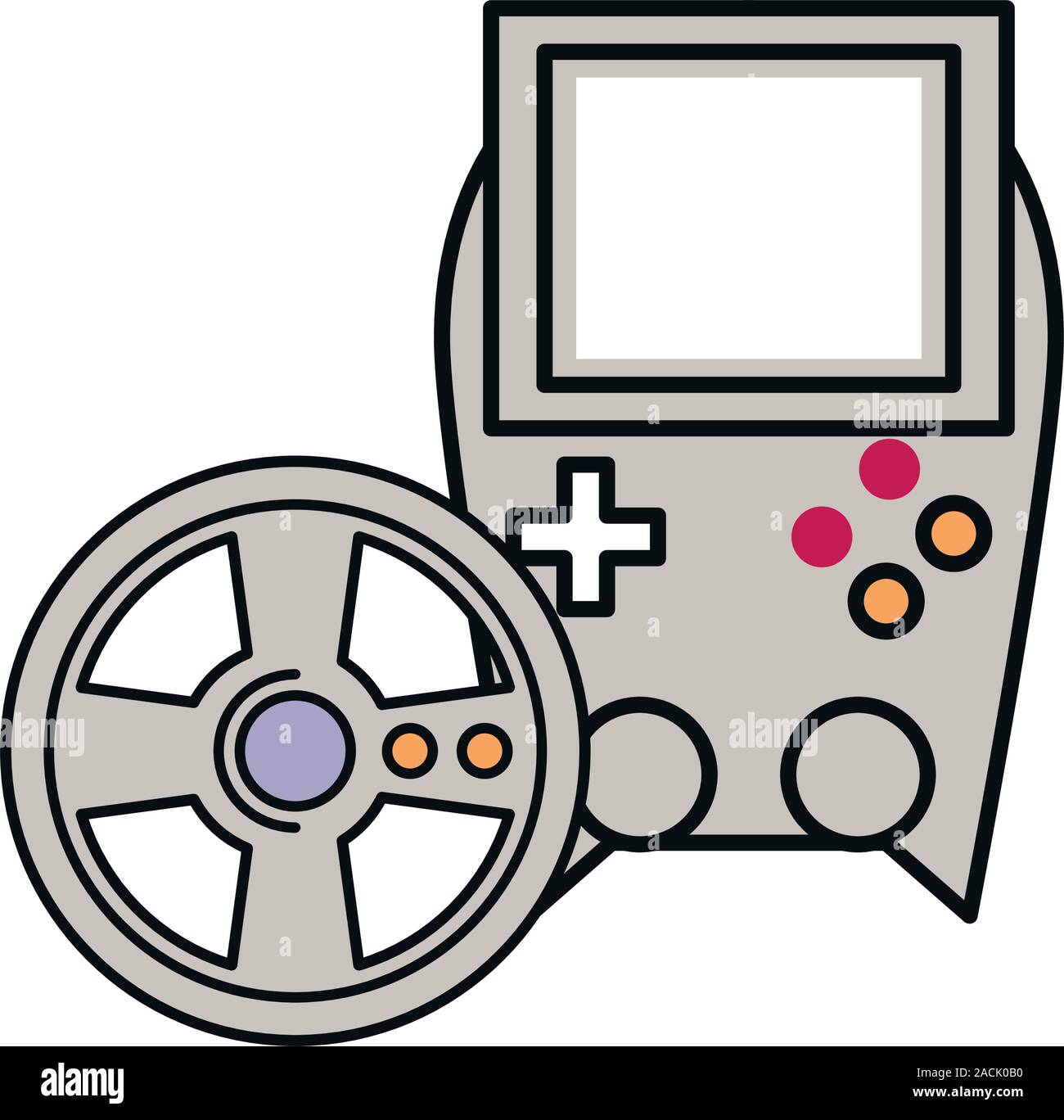 video game portable with car wheel Stock Vector Image & Art - Alamy